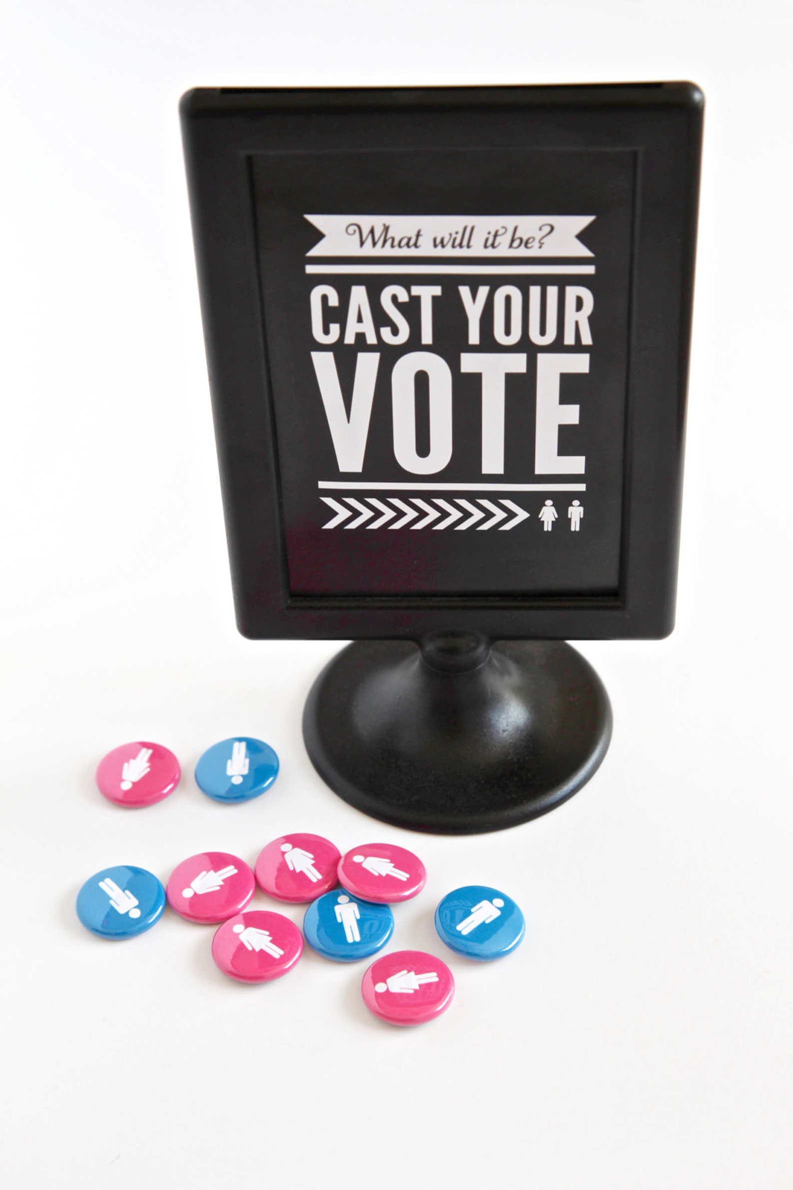 Baby Gender Reveal Voting Signs Printable PDF - Etsy