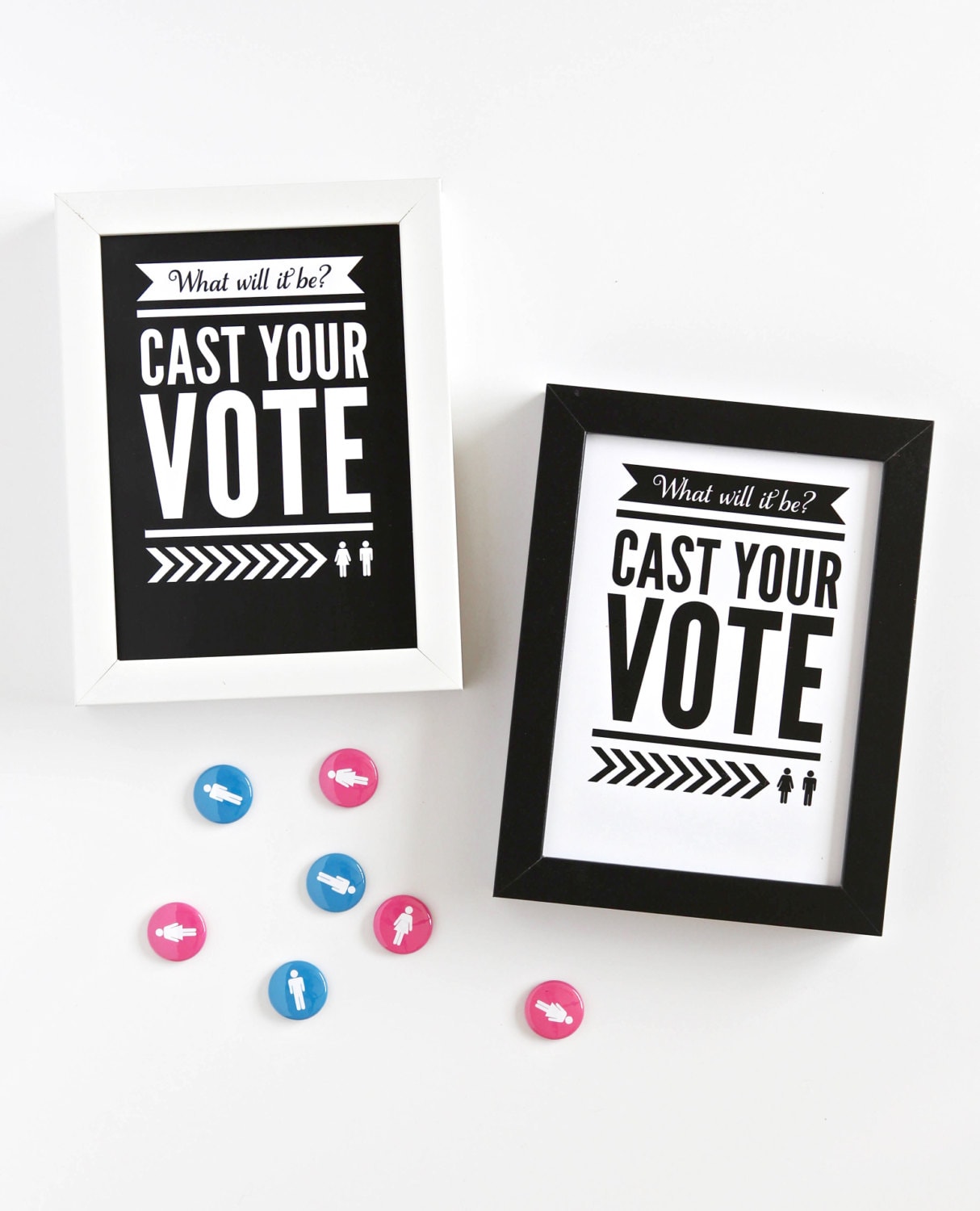 Baby Gender Reveal Voting Signs Printable PDF - Etsy