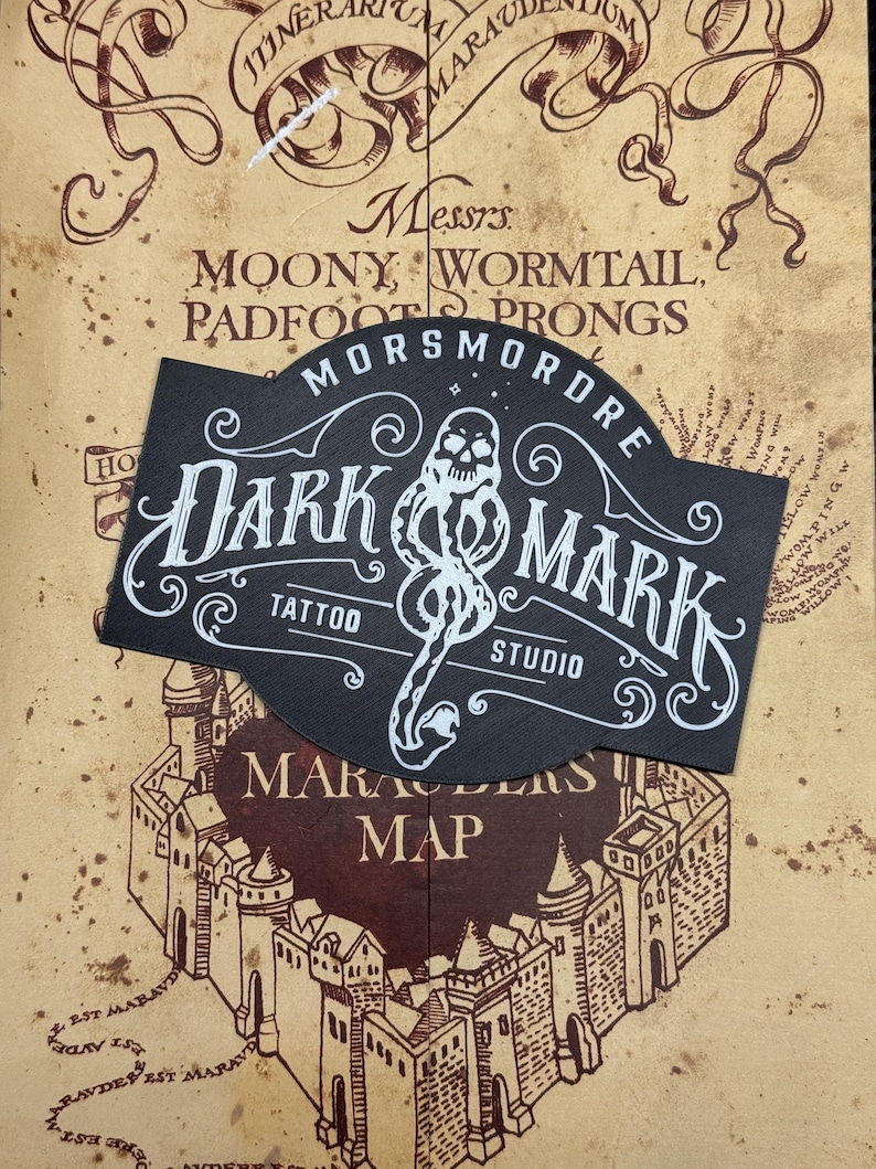 Dark Mark Tattoo Studio | Harry Potter Inspired Wall Sign - Etsy