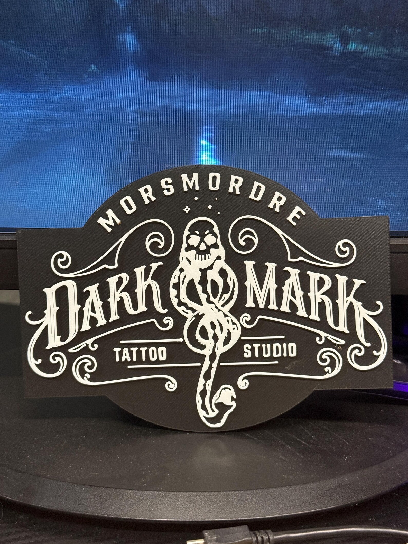Dark Mark Tattoo Studio | Harry Potter Inspired Wall Sign - Etsy