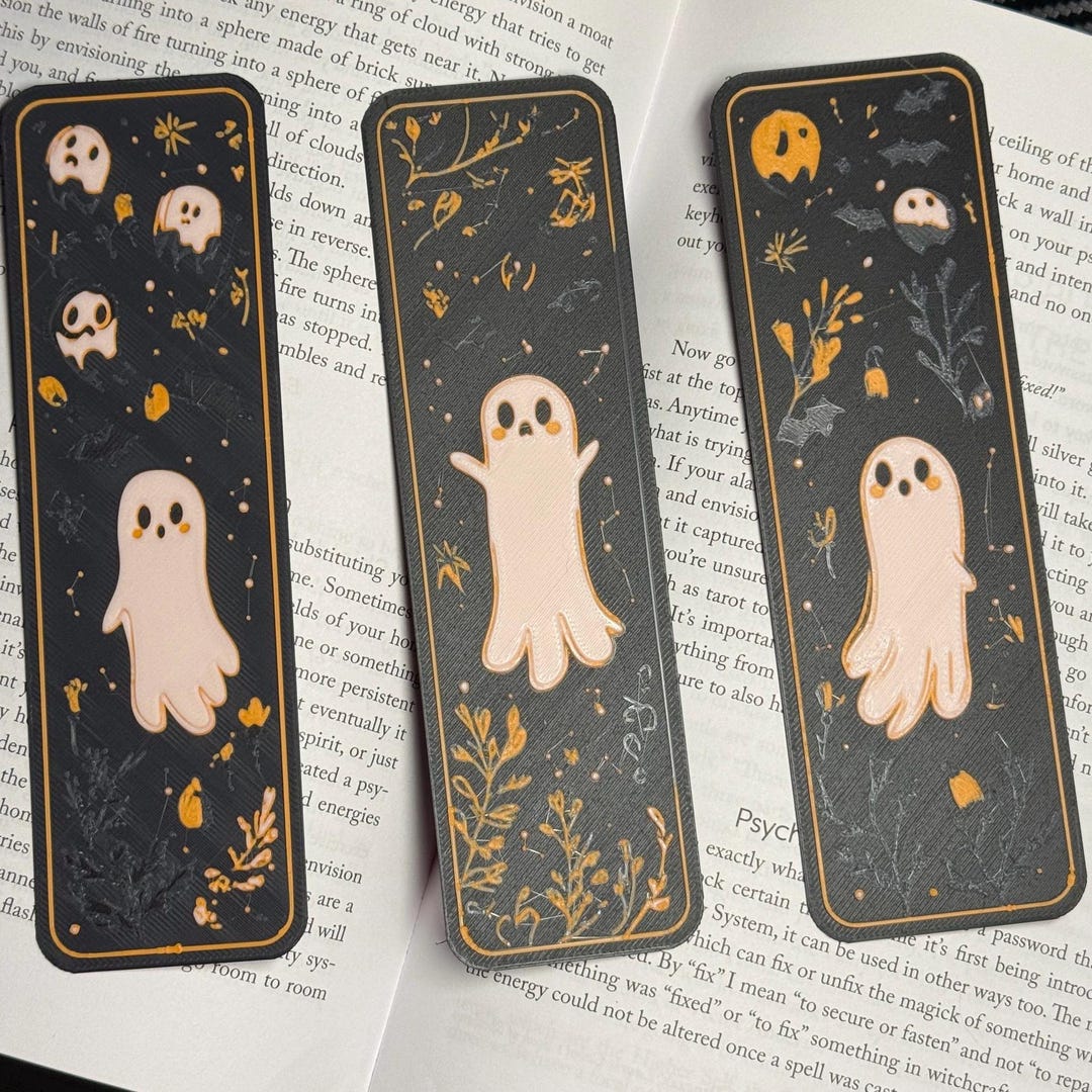 Ghostly Boo-marks Bookmarks Set of 3 - Etsy