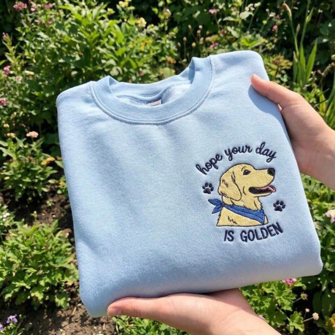 Golden Retriever Embroidery Design, Hope Your Day is Golden File, Cute ...