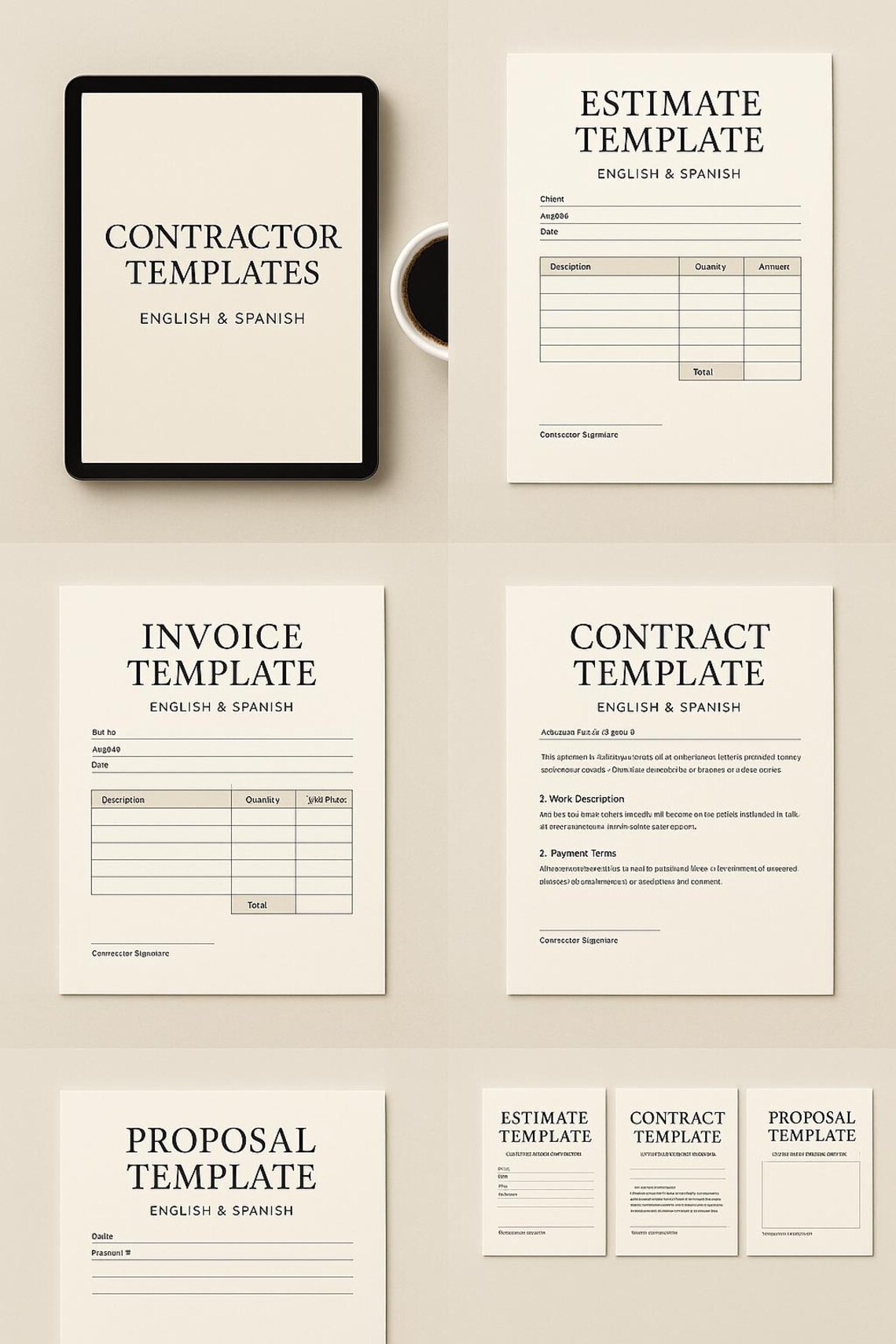 Contractor Templates | Estimate, Invoice, Contract and Proposal ...