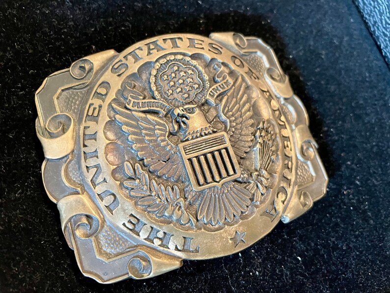Iconic Brass Belt Buckle, the United States of America - Etsy