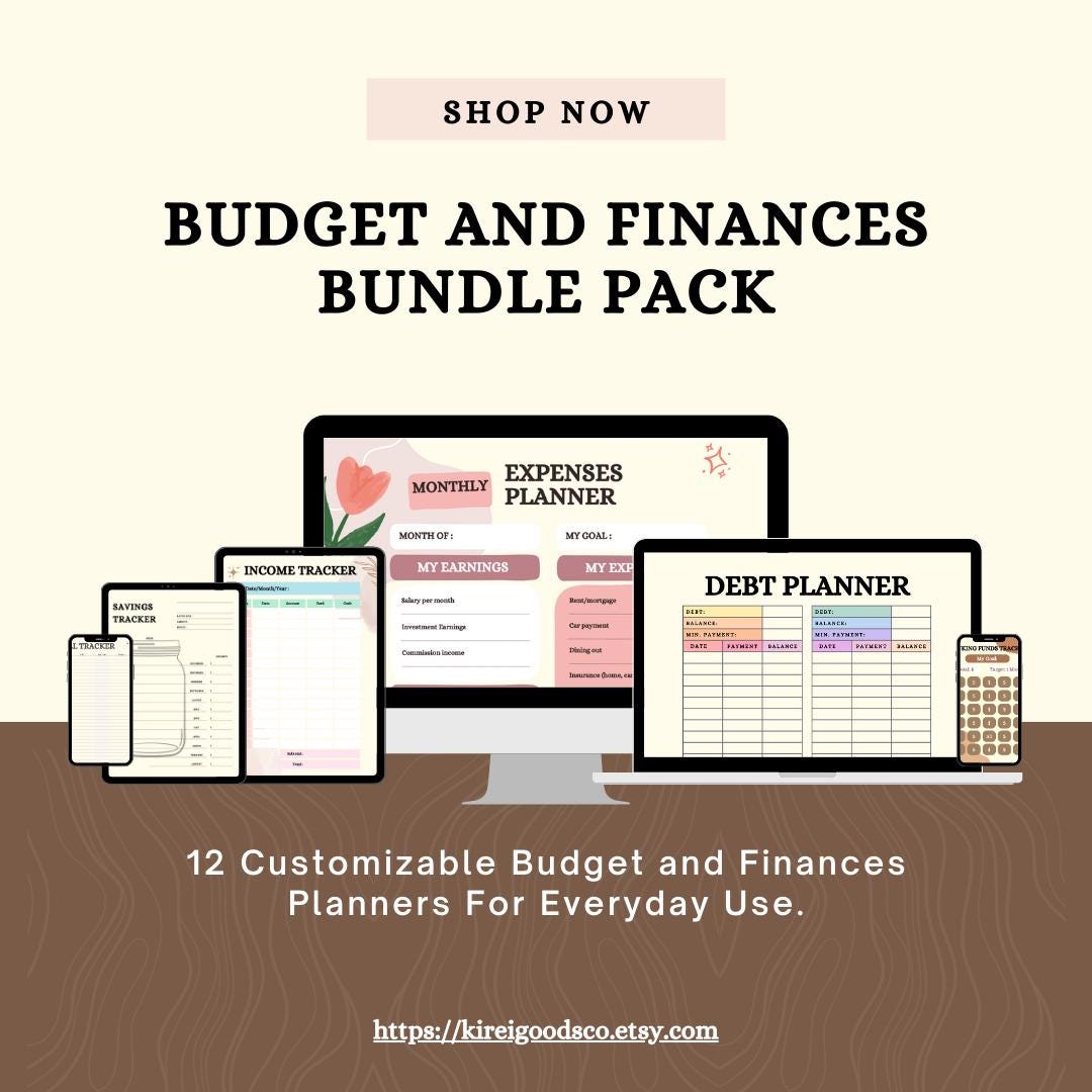 Budget and Finances Bundle Pack| Budget Planner| Printable Monthly ...
