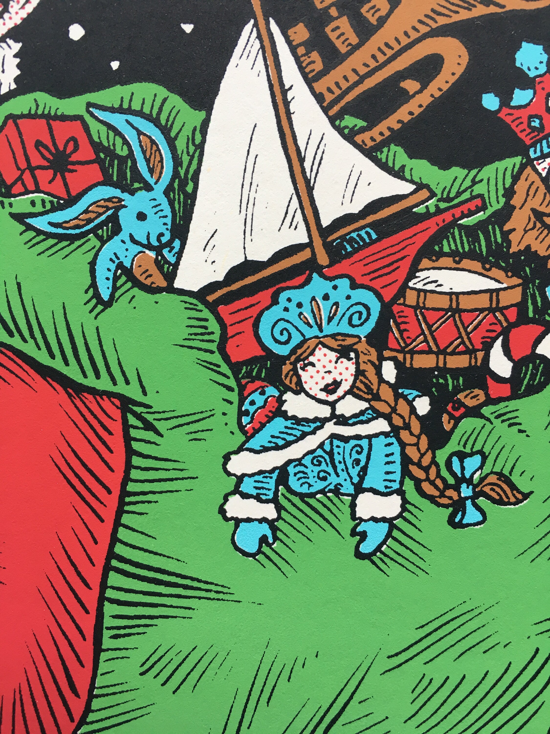 Santa be Good Limited Edition Silkscreen Print Handmade by Dan ...