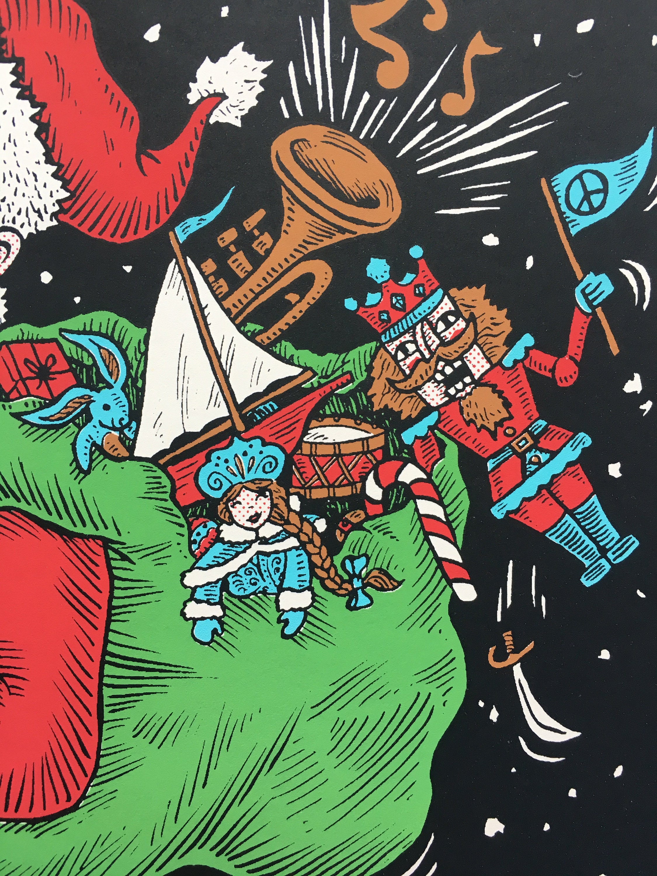Santa be Good Limited Edition Silkscreen Print Handmade by Dan ...