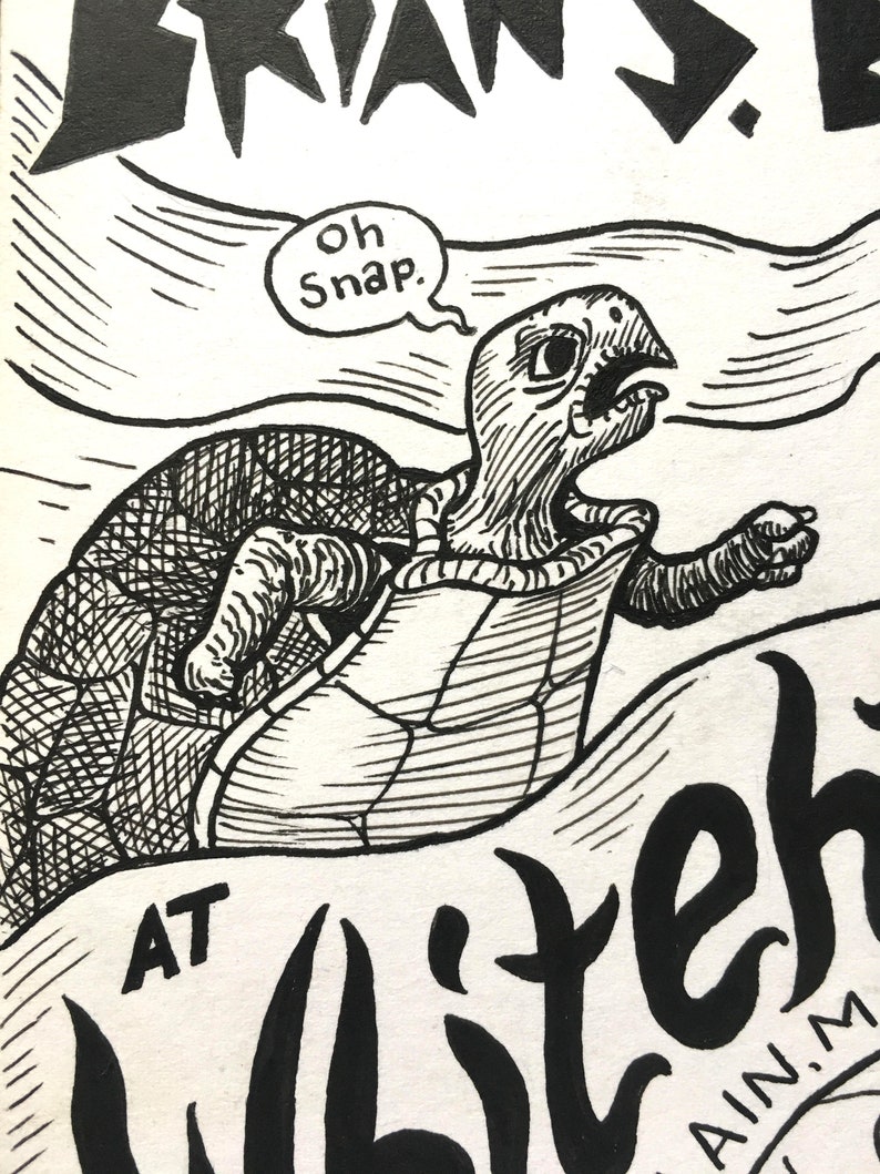 Original Pen and Ink Rock Poster of Runners Drawn by Dan - Etsy