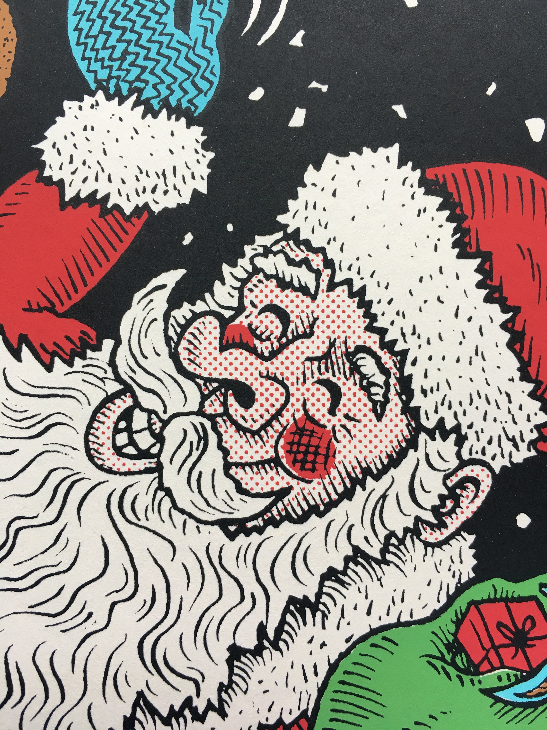 Santa be Good Limited Edition Silkscreen Print Handmade by Dan ...