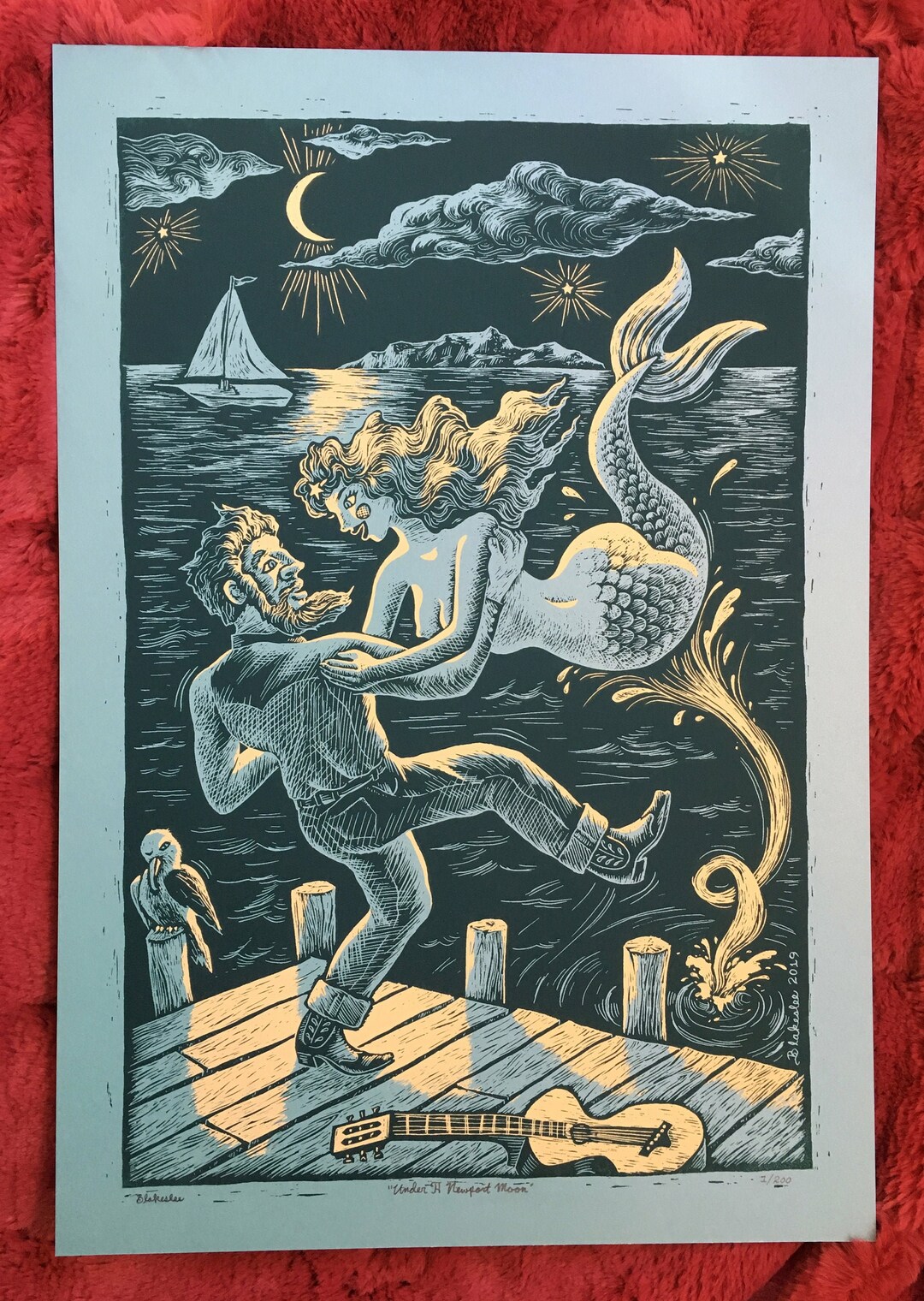 Under A Newport Moon is a Limited Edition Silkscreen Print by Dan ...
