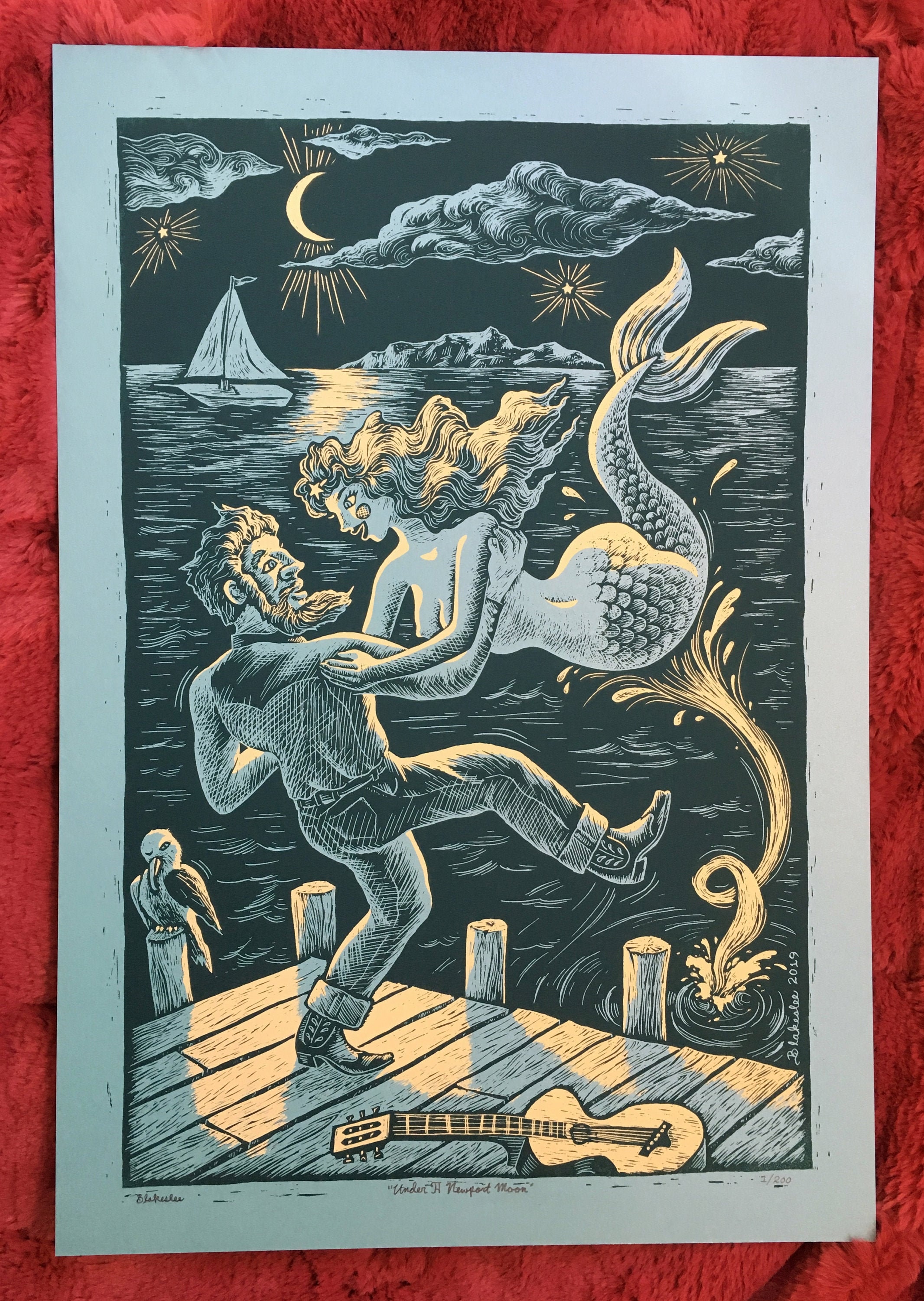 Under A Newport Moon is a Limited Edition Silkscreen Print by Dan ...