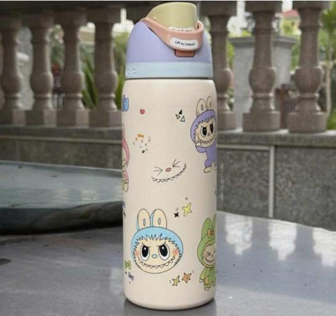 OWALA Labubu Cartoon Dog Thermal Water Bottle | Everyday Reusable Drink ...