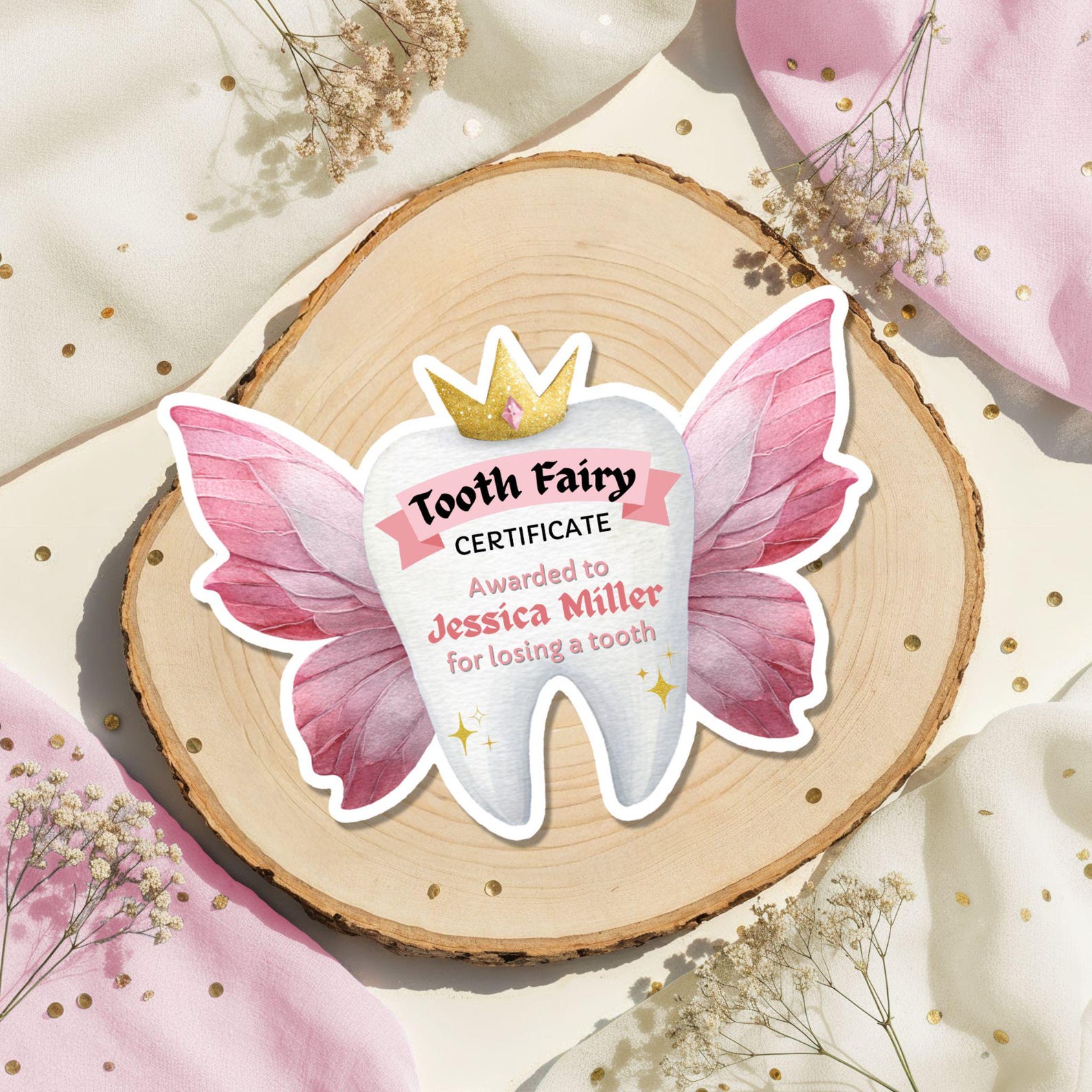 Editable Mini Tooth Fairy Letter Set Pink, Printable Tooth Fairy Kit ...