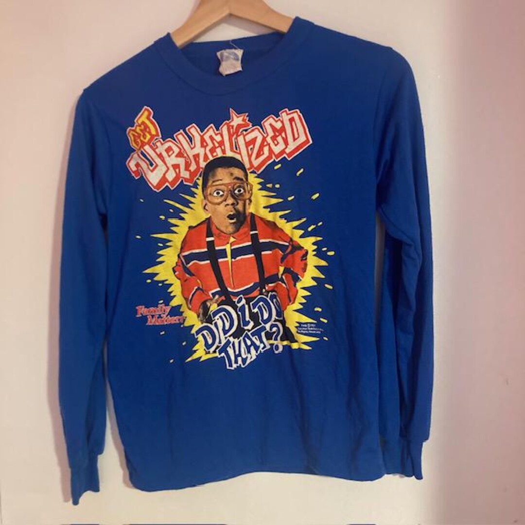 Steve Urkel - Vintage 1990s 90s - Long Sleeve Shirt - Family Matters ...