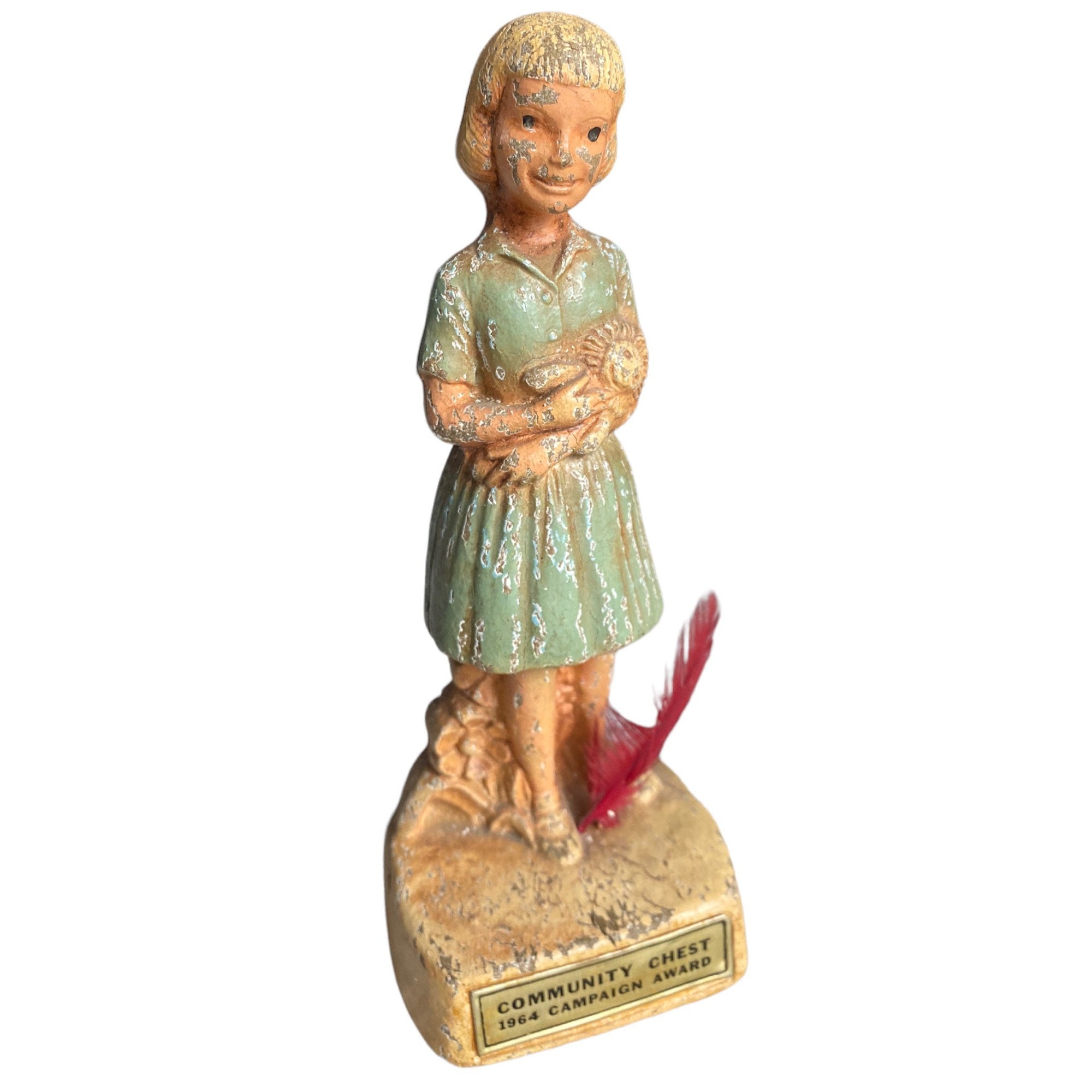 Creepy 1961 Community Chest Award Girl With a Doll - Etsy
