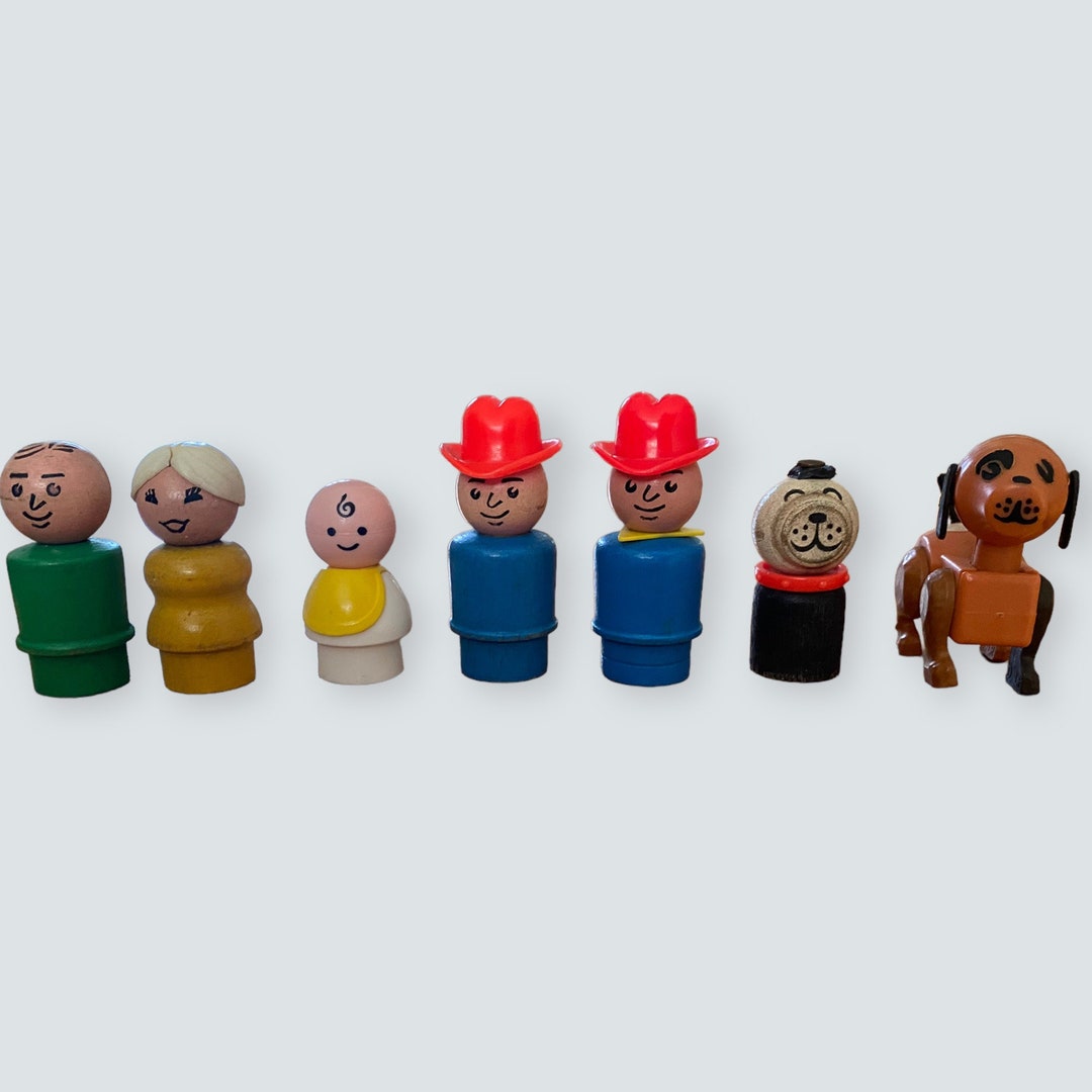 Lot of 7 Vintage Fisher Price Little People Dolls - Etsy