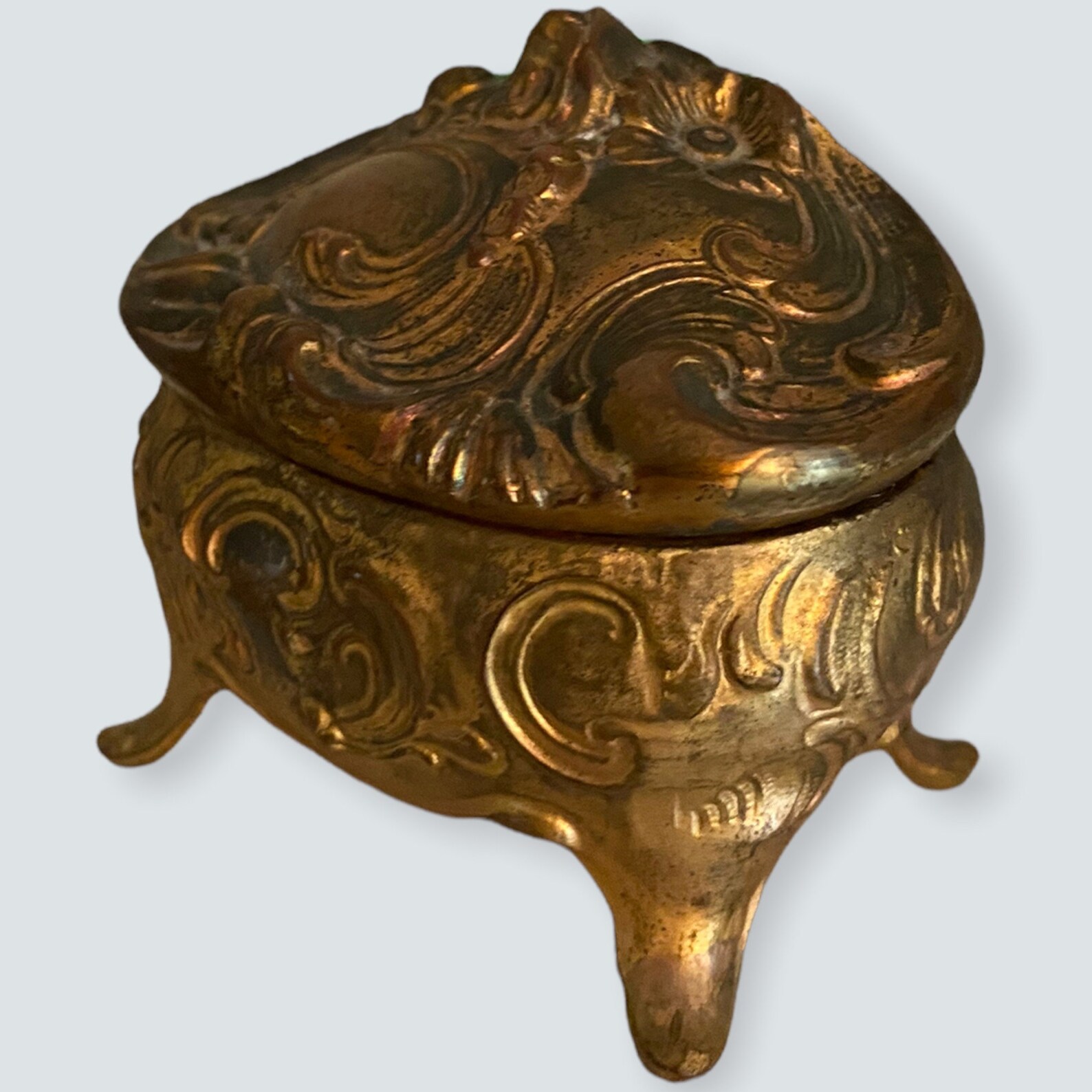 Vintage Jennings Brothers Art Nouveau Silk Lined Casket Jewelry Box - Etsy