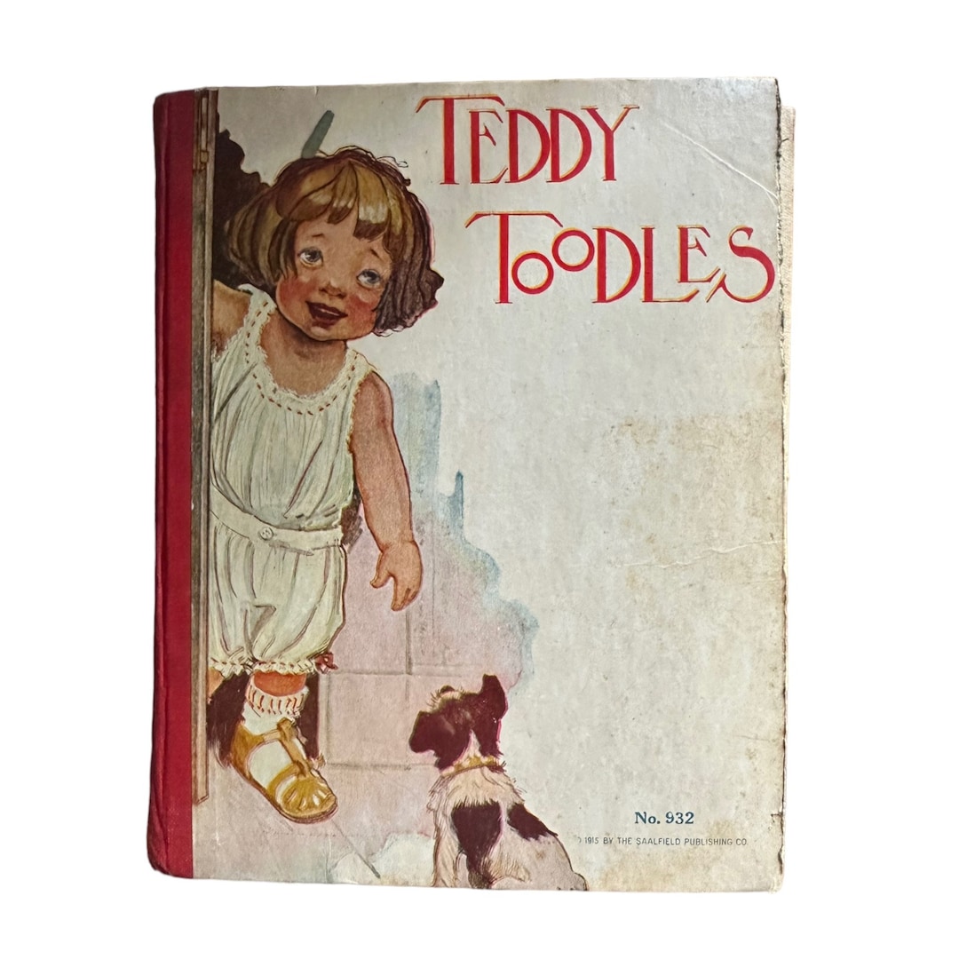 Antique Book Teddy Toodles, Saalfield Publishing No. 932 1929 - Etsy