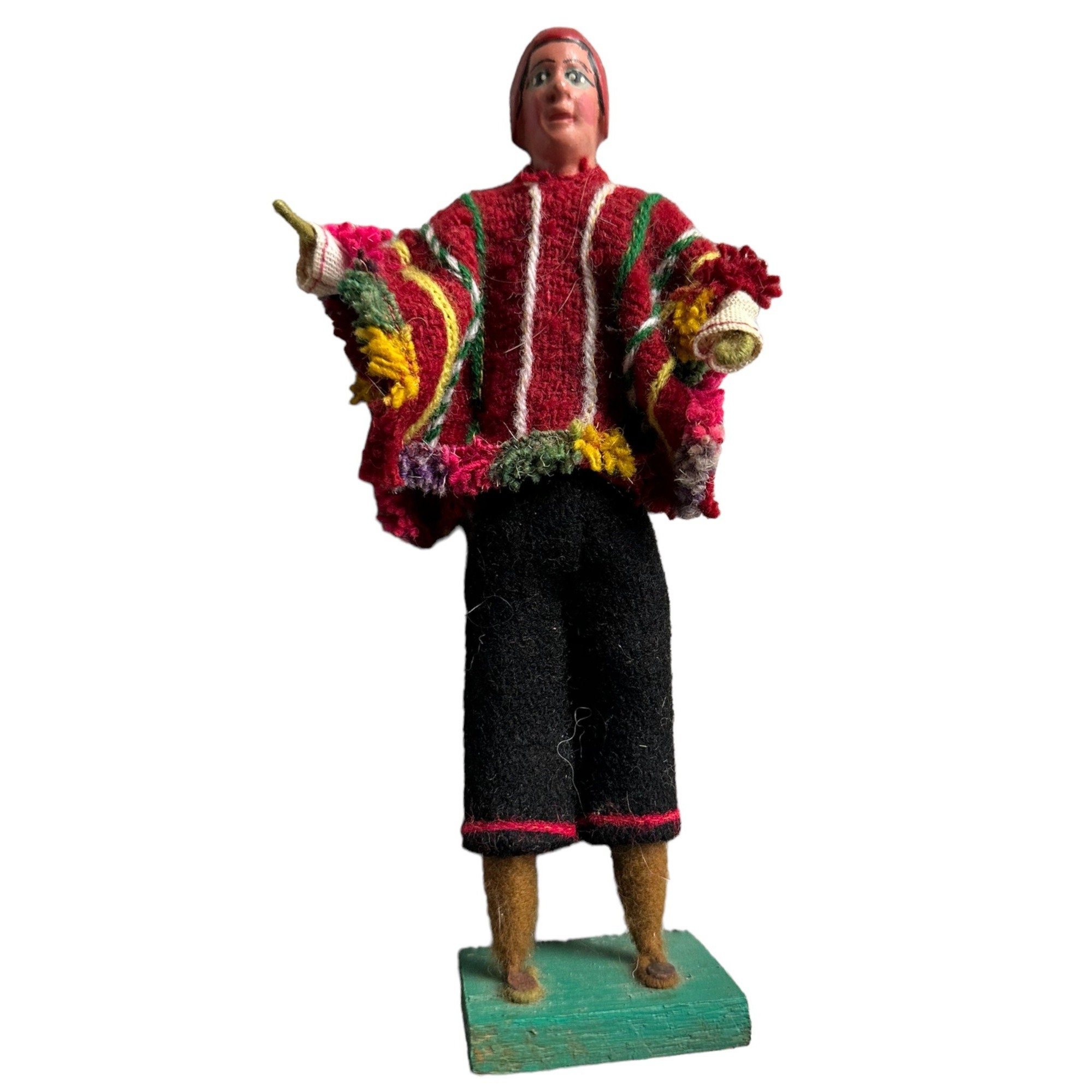 Vintage Peruvian Man Folk Art Doll Bolivia South America Traditional ...
