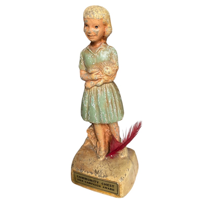 Creepy 1961 Community Chest Award Girl With a Doll - Etsy