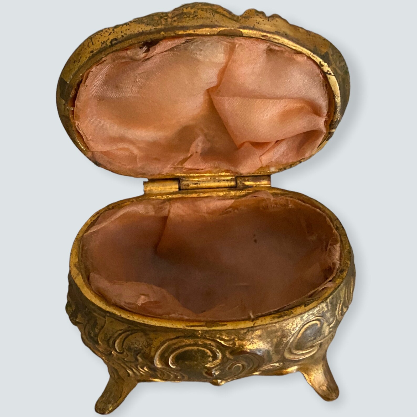 Vintage Jennings Brothers Art Nouveau Silk Lined Casket Jewelry Box - Etsy