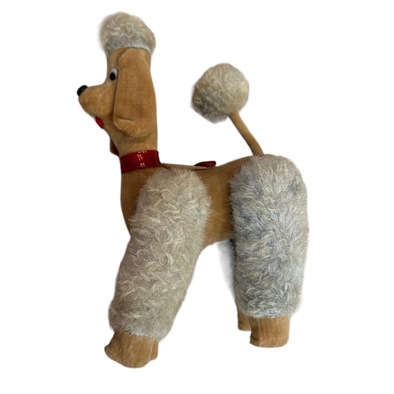Vintage 1950’s Stuffed Poodle Jointed 7.5” - Etsy