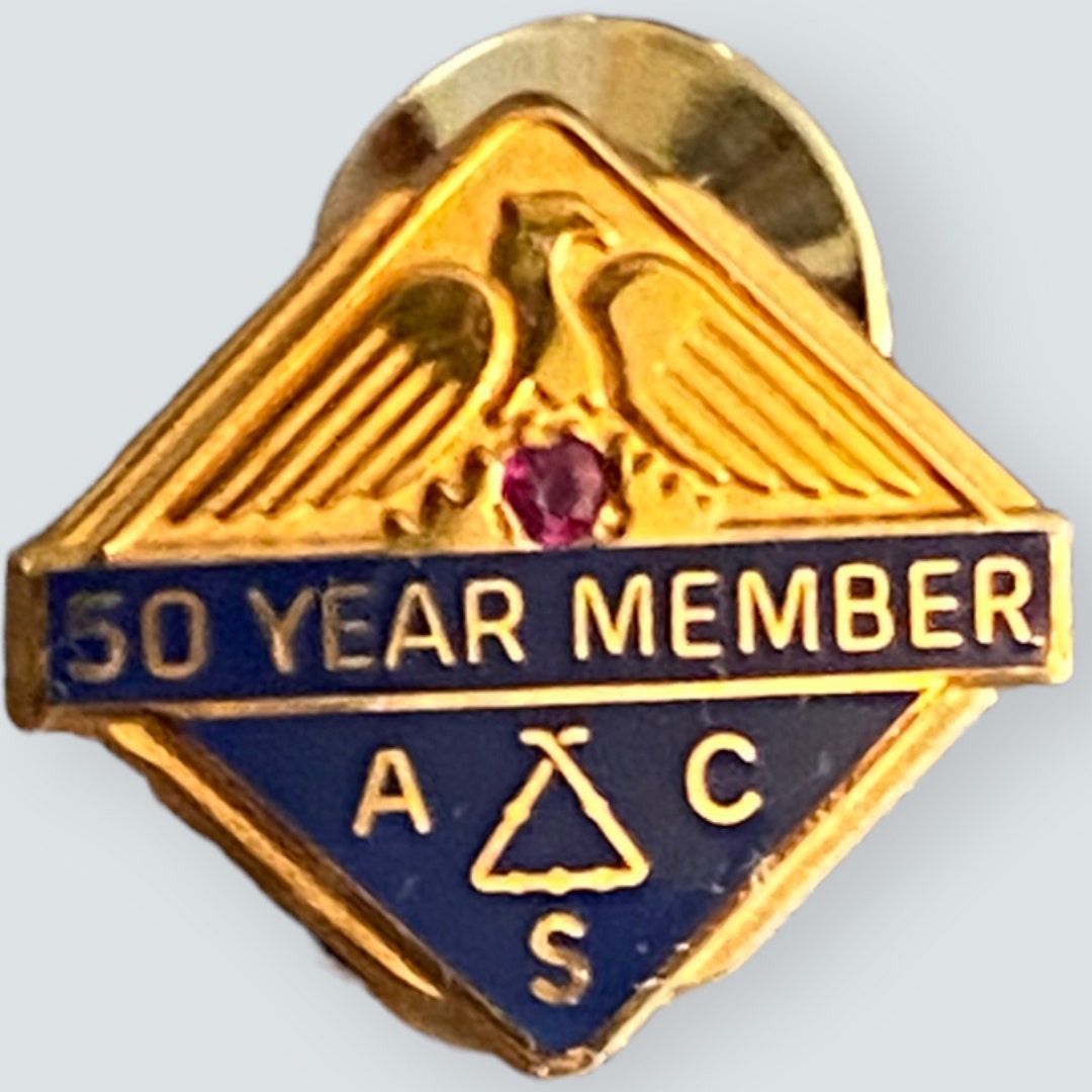 50 Year Member ACS Pin With 10K Gold - Etsy