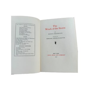 Rare Antique Book the Wrack of the Storm Maurice Maeterlinck 1916 - Etsy