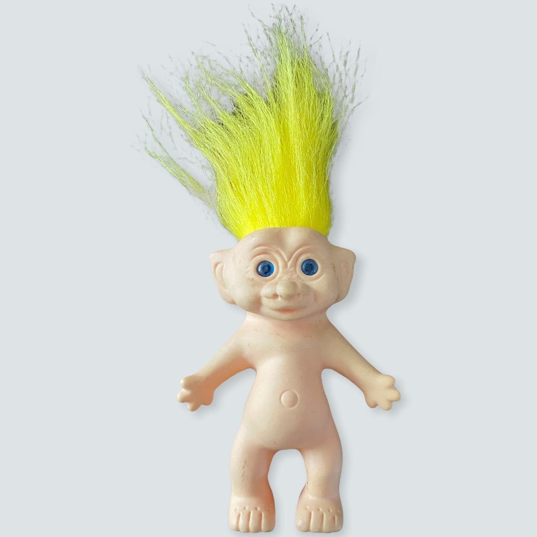 Vintage Yellow Hair Troll Doll - Etsy
