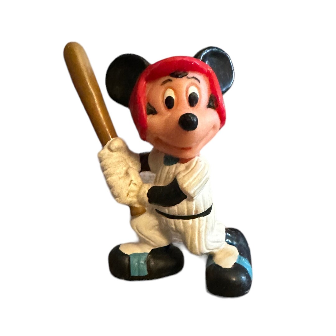 Vintage Disney Mickey Mouse Baseball Player 2.25" PVC Figure - Etsy