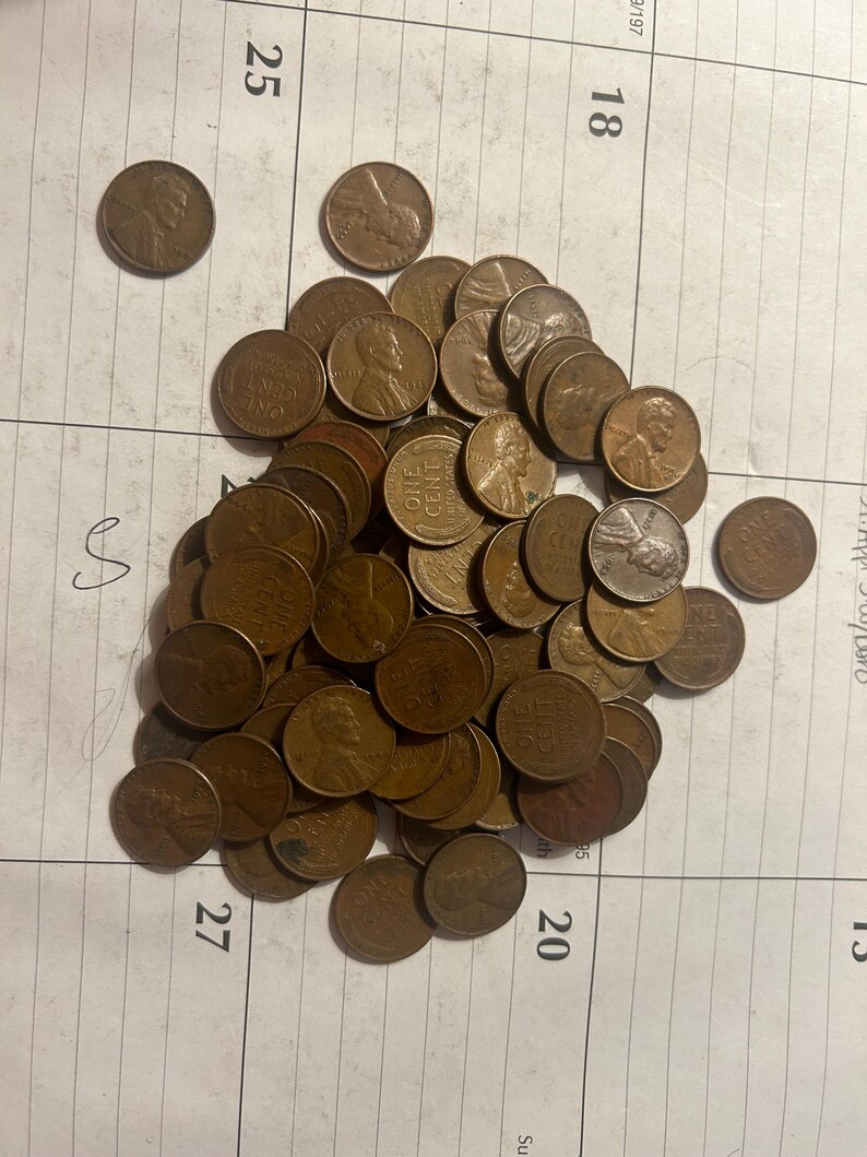 Wheat Penny Rolls (50 Coins) Mixed/unsearched Dates - Etsy