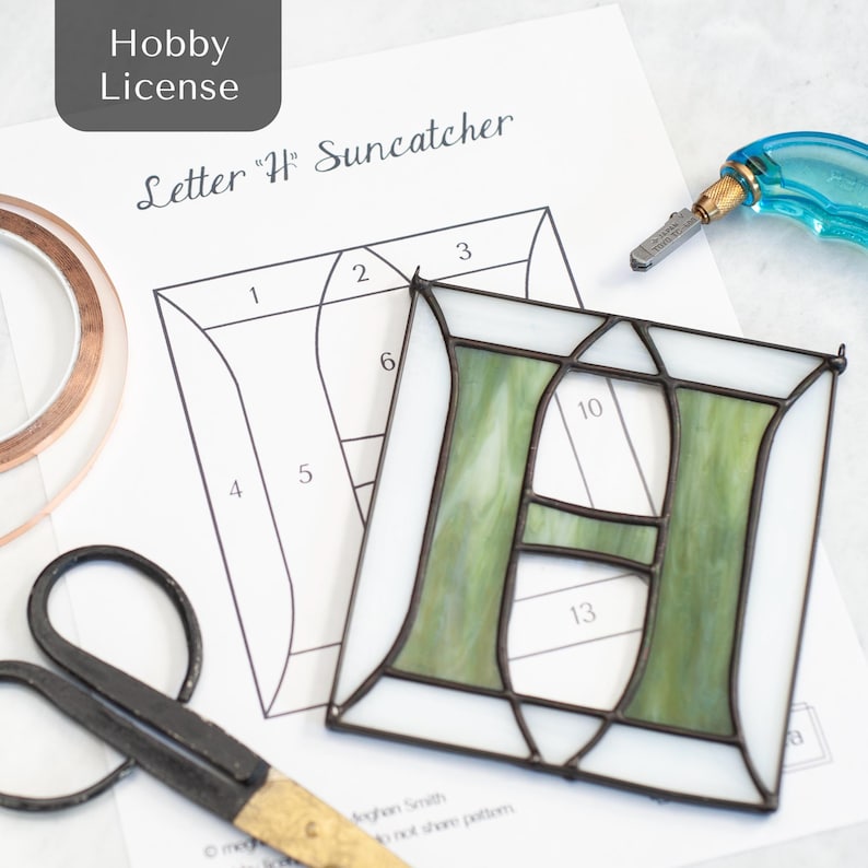 Instant Download Stained Glass Patterns- Letter Suncatcher- Entire ...