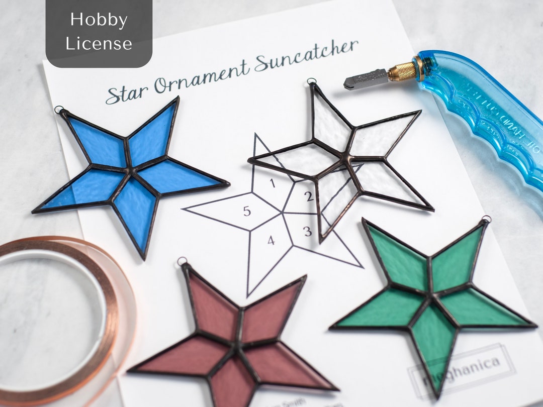 Instant Download Stained Glass Pattern Star Ornament - Etsy