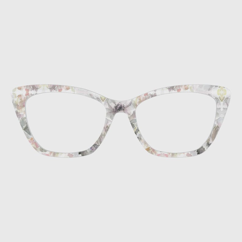 The Pastel-toned Floral Watercolors Magnetic Glasses Toppers ...