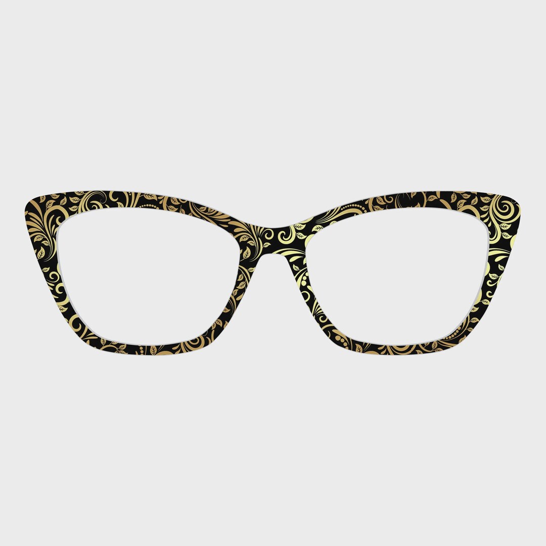 The Golden Floral Pattern Magnetic Glasses Toppers – Compatible With ...