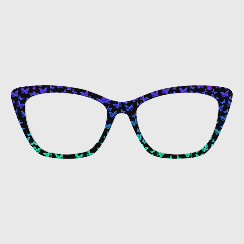 The Colorful Luminous Gradient Butterfly Magnetic Glasses Toppers ...