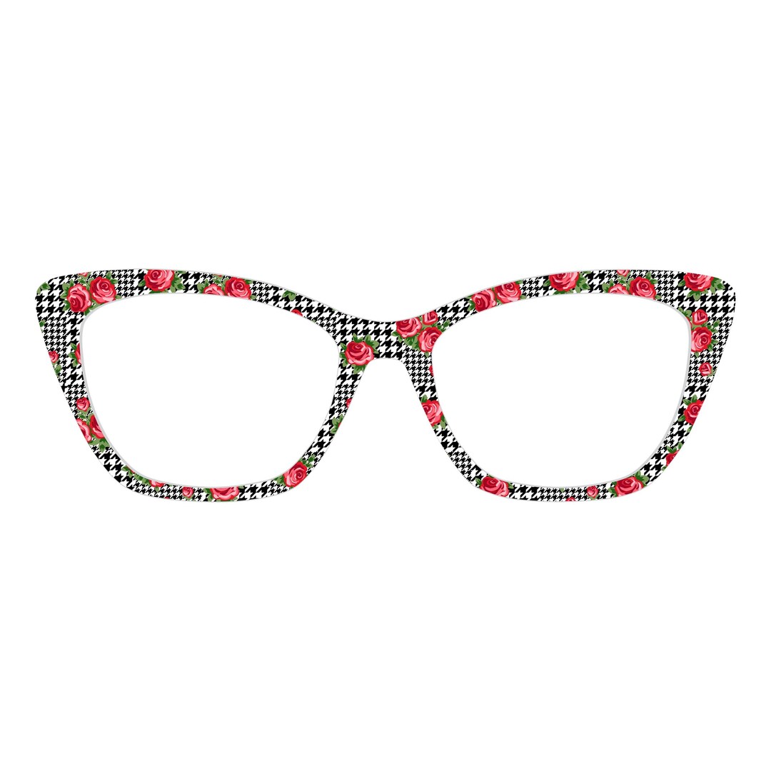 The Houndstooth and Flowers Magnetic Glasses Toppers – Compatible With ...