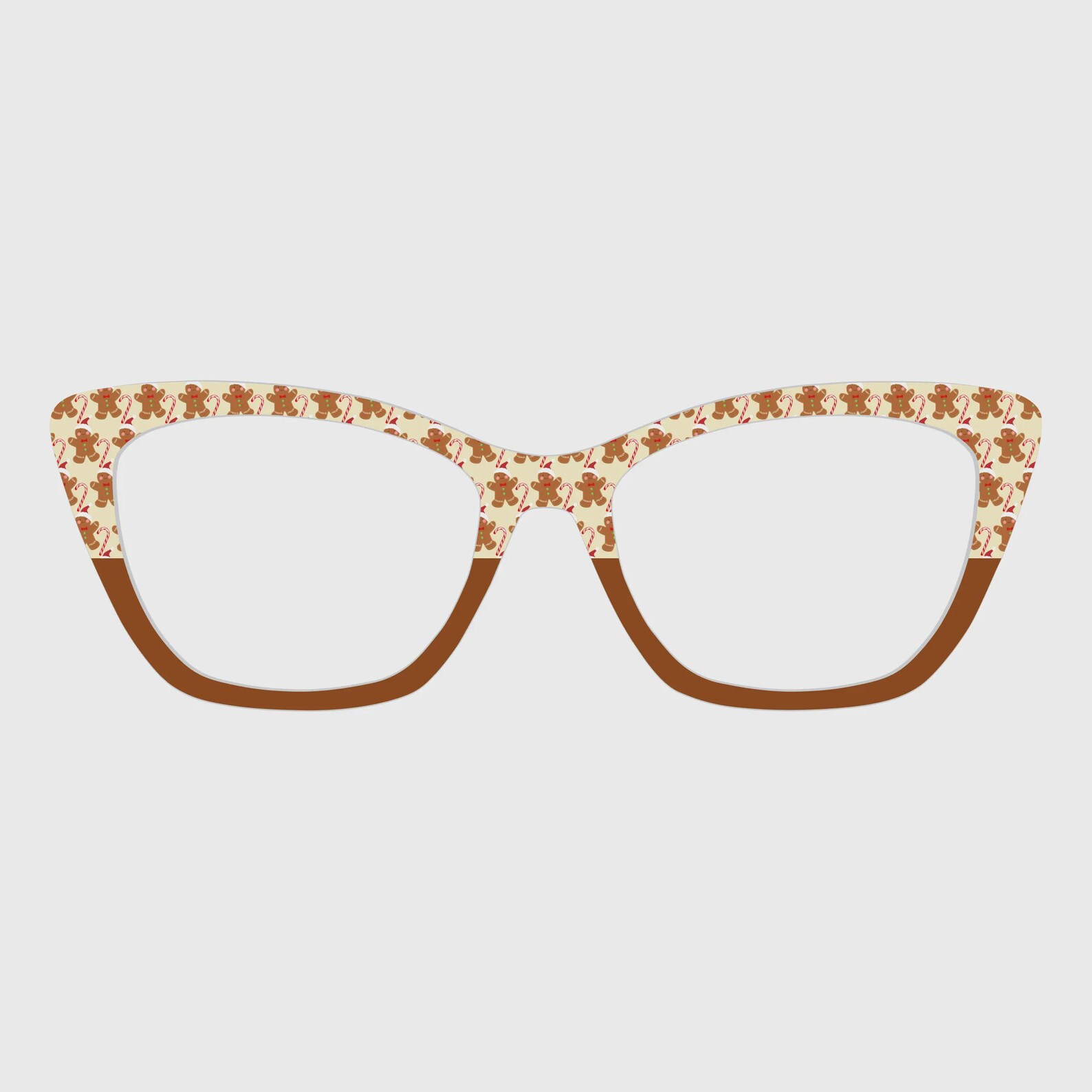 The Christmas Candy Cane Gingerbread Man Magnetic Glasses Toppers ...