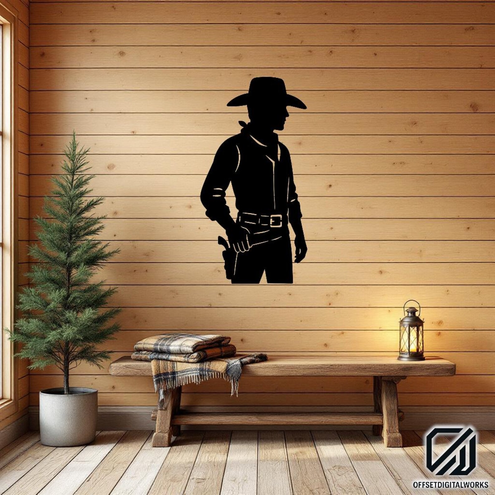 Cowboy Laser Cut SVG DXF Files | Metal Wall Art Template | CNC Cutting ...