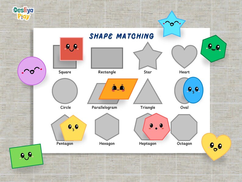Shape Matching Activity for Kids | Printable Shape Recognition ...