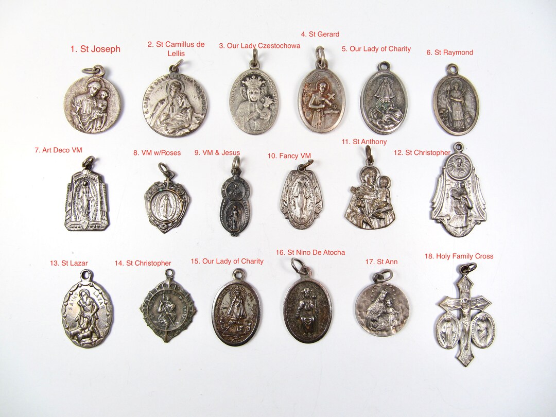 Choose Your Medal! Vintage or Antique Holy Medal Saint Medals Catholic ...
