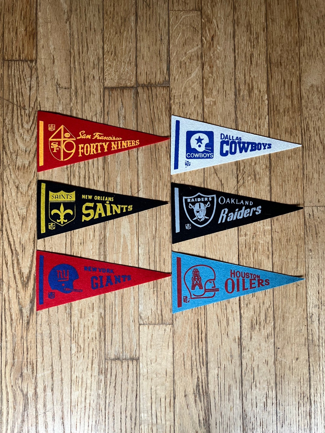 You Pick Vintage Felt Pennants Football USA Teams NFL Authorized 1960s ...