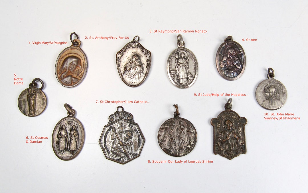 Choose Your Medal! Vintage or Antique Holy Medal Saint Medals Catholic ...