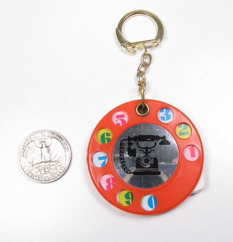Vintage Red Telephone Rotary Dial Phone Book Keychain Hong - Etsy
