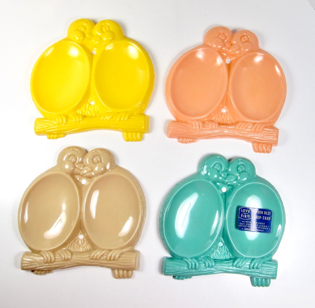 Choose Your Color! Vintage Colorful Mid Century LOVE BIRD Spoon Rest ...