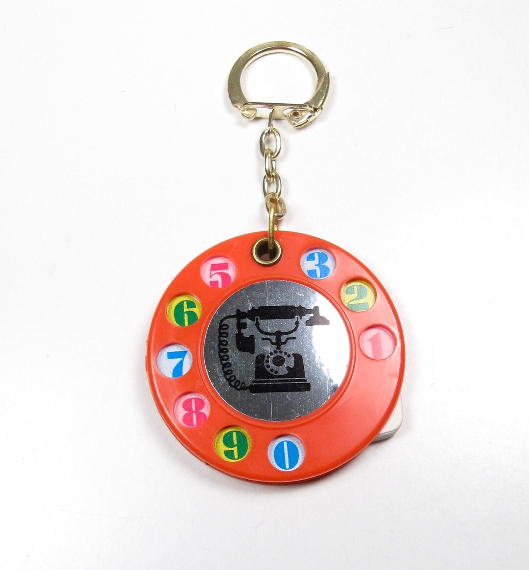 Vintage Red Telephone Rotary Dial Phone Book Keychain Hong Kong (NOS ...