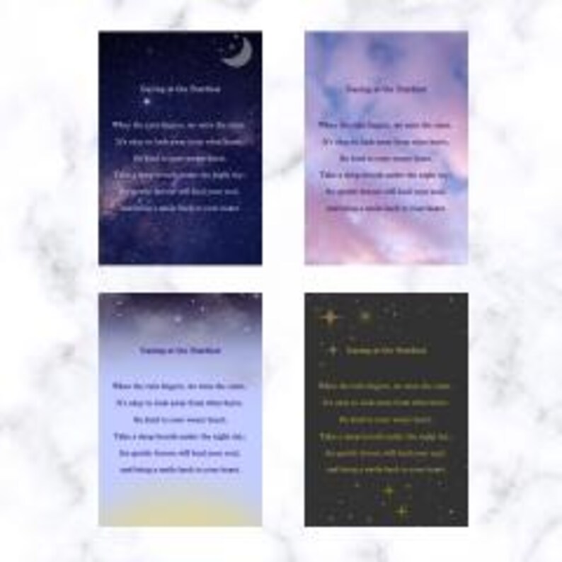 Editable Canva Templates: Under the Stardust Sky Poem | 4 Colors ...