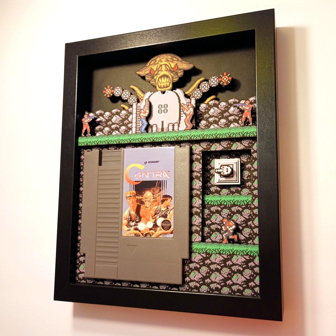 Contra NES Shadow Box by Cartridgelab Cartridge Holder Glitch Video ...