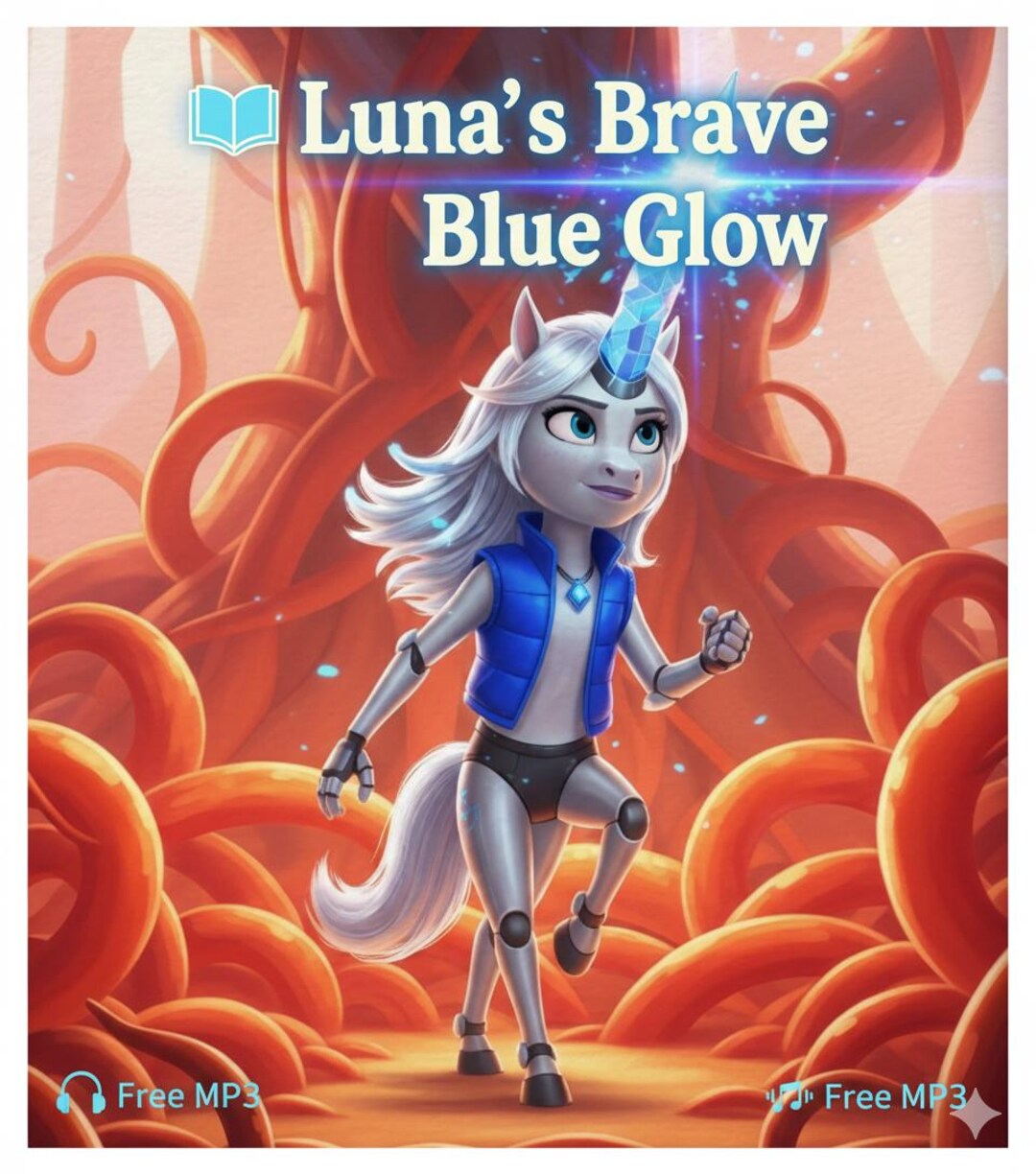 Kids' Cyber Unicorn Storybook: Luna's Brave Blue Glow, SEL + PDF ...