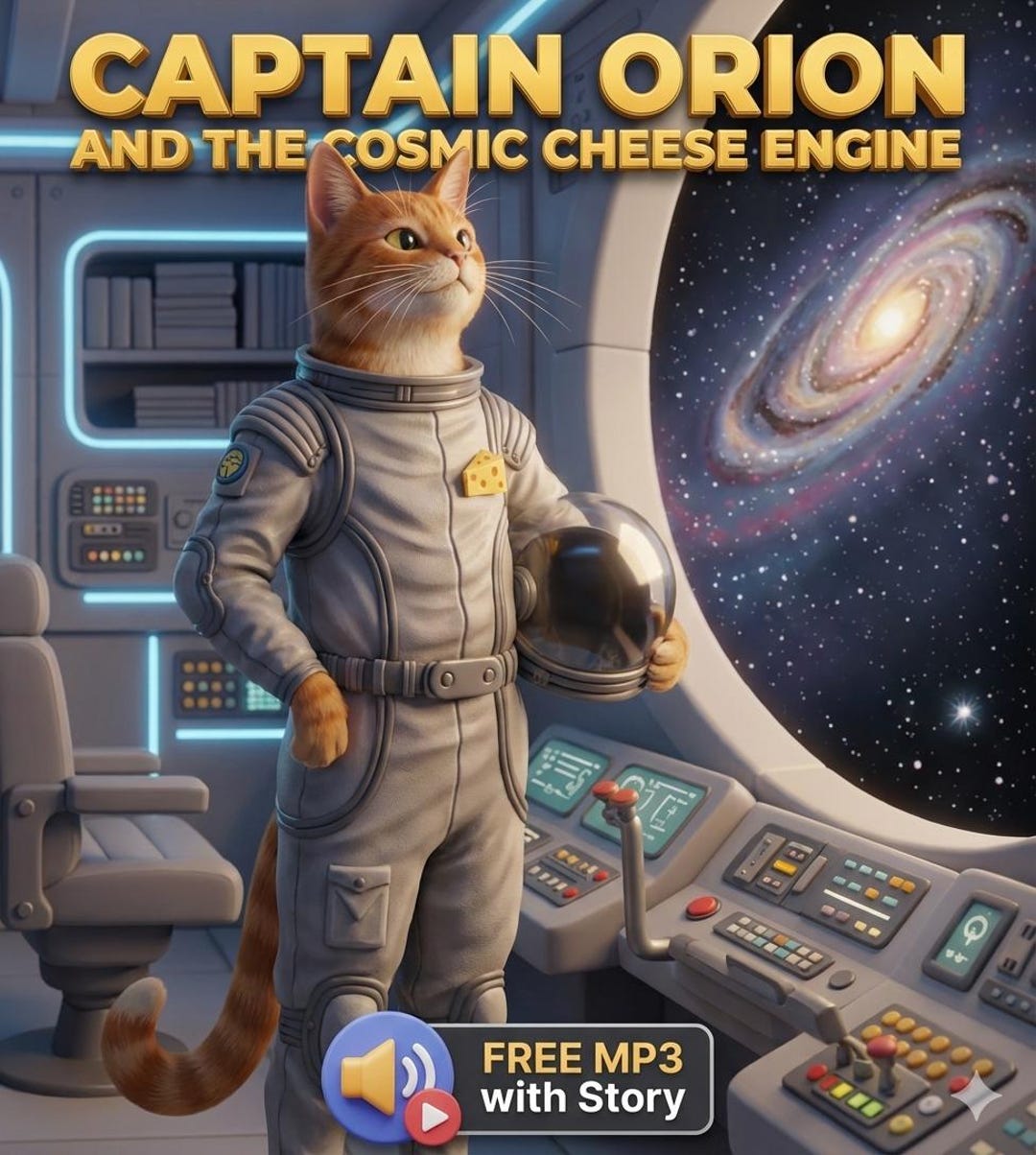 Space Cat Adventure Book | Captain Orion and the Cosmic Cheese Engine ...